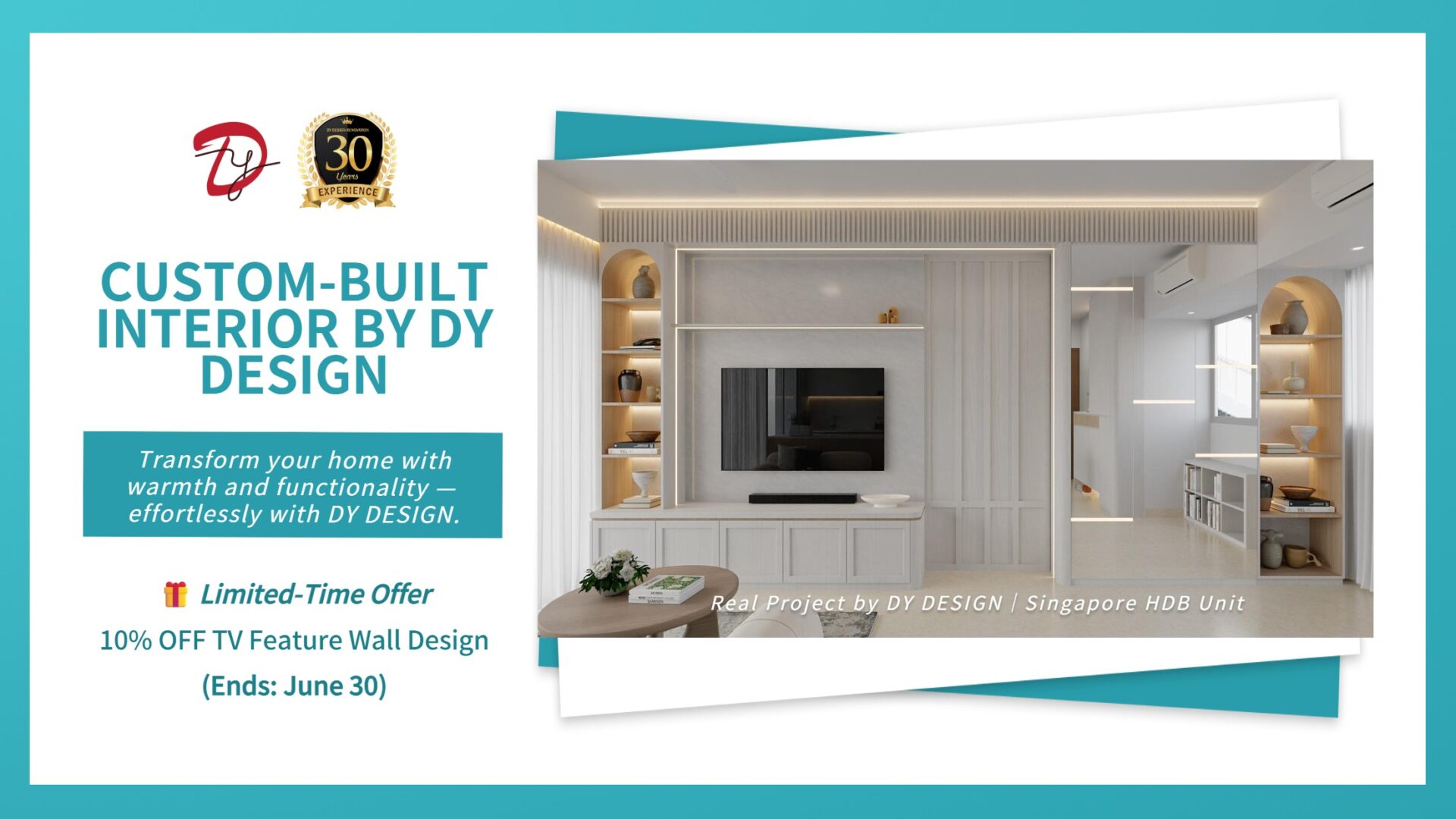 Top 3 Stunning TV Feature Wall Singapore Ideas for HDB and Condo